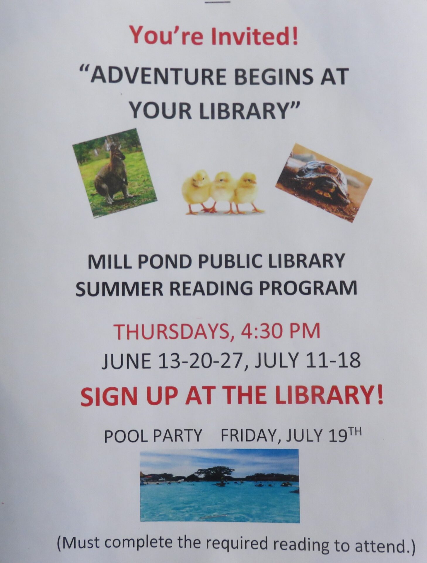 Adventure Begins at Your Library | Mill Pond Public Library